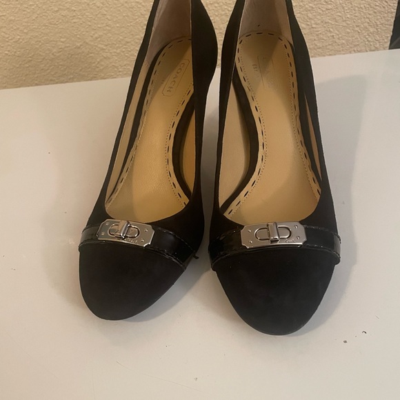 Coach | Shoes | Coach Black Wanda Suede Pumps | Poshmark